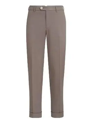 Brunello Cucinelli Comfort Gabardine Trousers Hazelnut