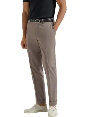 Brunello Cucinelli Comfort Gabardine Trousers Hazelnut
