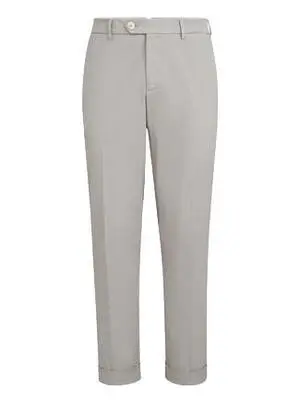 Brunello Cucinelli Comfort Gabardine Trousers Light Grey
