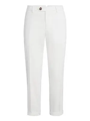 Brunello Cucinelli Comfort Gabardine Trousers Snow