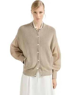 Brunello Cucinelli Cotton Cardigan - Beige