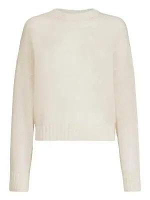 Brunello Cucinelli Mohair And Wool Sweater - Ivory