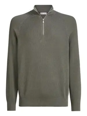 Brunello Cucinelli Cotton Sweater - Khaki