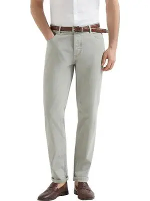 Brunello Cucinelli Lightweight Denim Trousers - Khaki