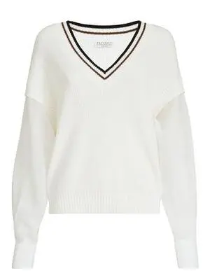Brunello Cucinelli Cotton Sweater - White
