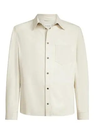Brunello Cucinelli Calfskin Overshirt - Ivory