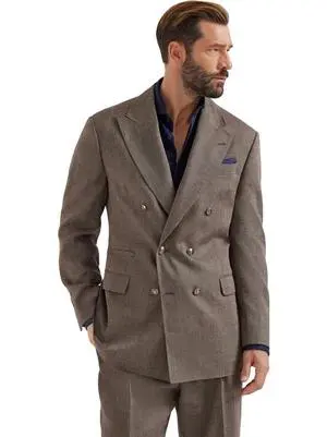 Brunello Cucinelli Chevron Blazer Hazelnut