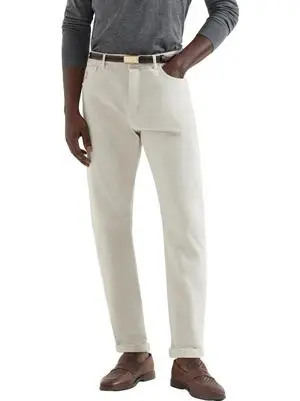 Brunello Cucinelli Garment-Dyed Denim Trousers Yuta