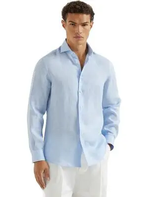 Brunello Cucinelli Linen Shirt Azure