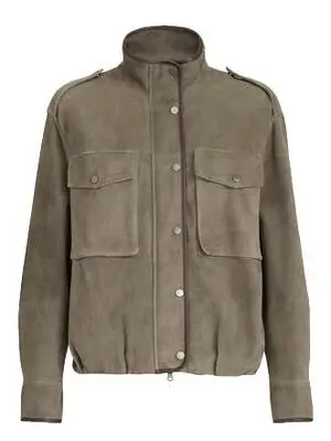 Brunello Cucinelli Brunello Cucinelli Suede Outerwear Green