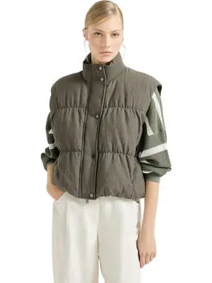 Brunello Cucinelli Down Vest - Olive