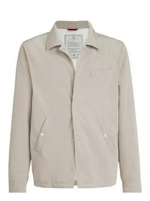 Brunello Cucinelli Bonded Nylon Outerwear Jacket - Dove Grey