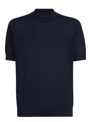 Brunello Cucinelli Knit T-shirt - Navy Blue