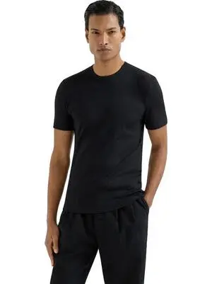 Brunello Cucinelli Ribbed Jersey T-shirt - Black