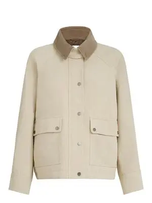 Brunello Cucinelli Canvas Outerwear Jacket - Beige