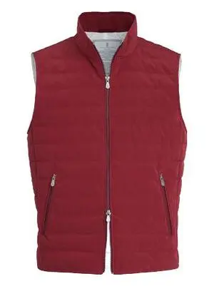 Brunello Cucinelli Nylon Down Vest - Cherry
