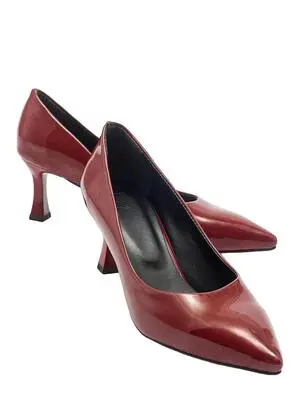 PROLOGUE SHOES Pedra Pointed Toe Pump Burgundy Patent