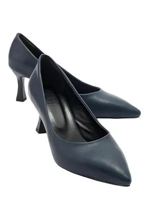 PROLOGUE SHOES Pedra Pointed Toe Pump - Navy