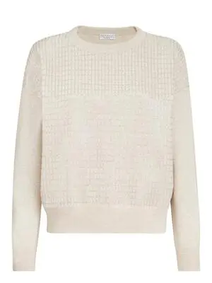 Brunello Cucinelli Embroidered Sweater - Beige