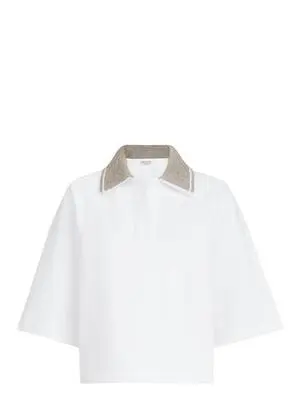 Brunello Cucinelli Couture Interlock Polo Shirt - White
