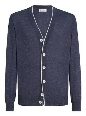 Brunello Cucinelli Lightweight Cardigan - Avio Blue