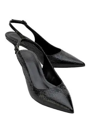 PROLOGUE SHOES Pointed Toe Slingback Pumps Black