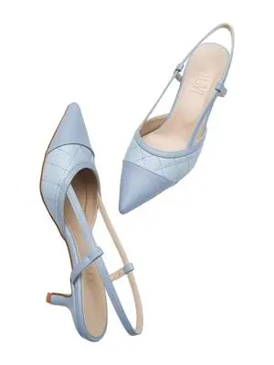 PROLOGUE SHOES Pointed Toe Slingback Pumps Baby Blue