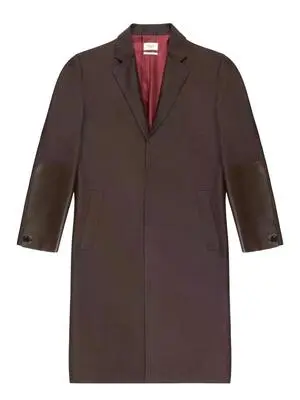Bally Leather-paneled Single-breasted Coat - Brown