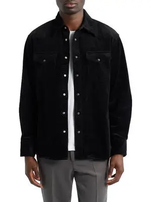 Nn07 Ricky 50004 Organic Cotton Corduroy Shirt Jacket - Black