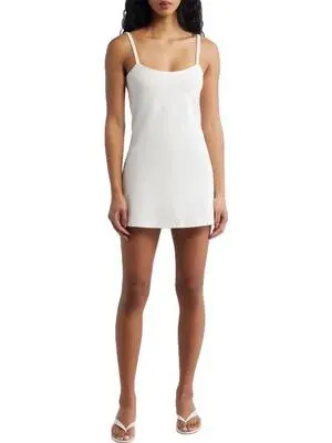 ARTLESS FOREVER Spaghetti Strap Slip Minidress - White