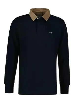 Gant Heavy Rugger Cord Collar Polo Shirt - Blue