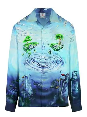 Casablanca Lost Atlantis Silk Shirt - Blue