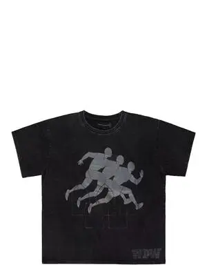 WHO DECIDES WAR BY EV BRAVADO Graphic Short-sleeve T-shirt - Black