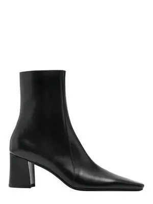 Saint Laurent Square-toe Block-heel Boot - Black