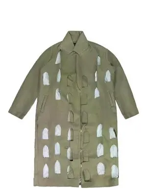 WHO DECIDES WAR BY EV BRAVADO Cut-out Coat - Green