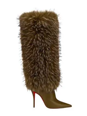 CHRISTIAN LOUBOUTIN Yangzee Leather Knee-high Boots 100 - Brown