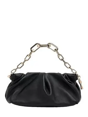 CHRISTIAN LOUBOUTIN Eva Small Pleated Shoulder Bag - Black
