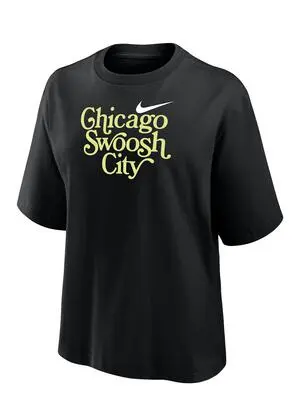 Nike Swoosh Cities Chicago Boxy T-shirt - Black