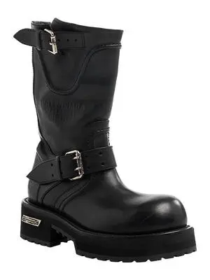 Balenciaga Venom Buckle Boots - Black/silver