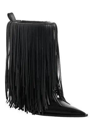 Balenciaga Avenue Fringe Boots - Black
