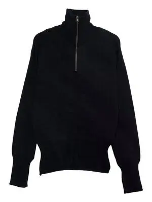 Junya Watanabe Zip-neck High Neck Sweater - Blue