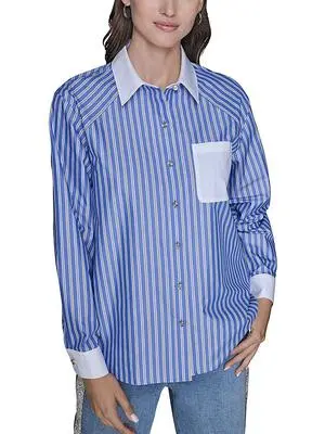 KARL LAGERFELD PARIS Striped Button-Down Shirt