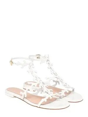 GIANVITO ROSSI Ocean Flat Sandals - White Nappa