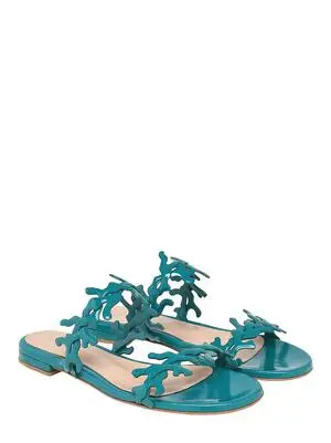 GIANVITO ROSSI Ocean Mule - Turquoise Leather