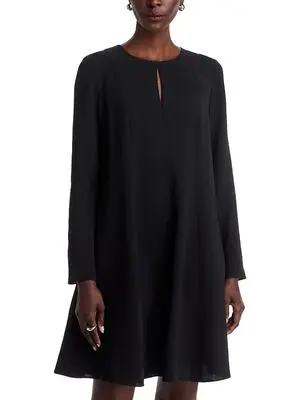 Lafayette 148 New York A-line Godet Dress - Black