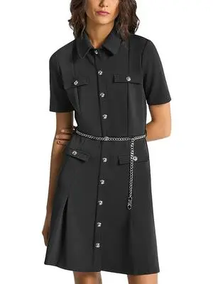 Michael Kors Multi Pocket Mini Shirtdress - Black