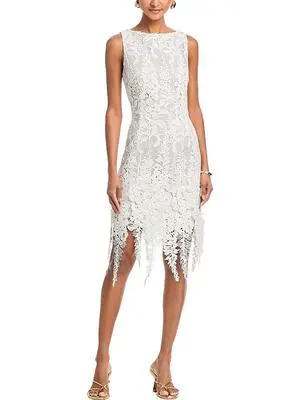 Oscar De La Renta Sleeveless Guipure Lace Dress - Ivory