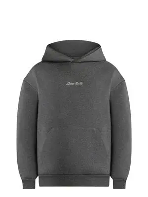 Manière De Voir Logo-embroidered Relaxed-fit Hoodie - Grey