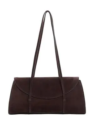 REFORMATION Elena Leather Shoulder Bag - Boss Suede
