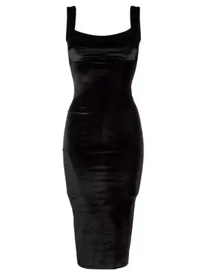 ATU BODY COUTURE Sleeveless Velvet Effect Dress - Black